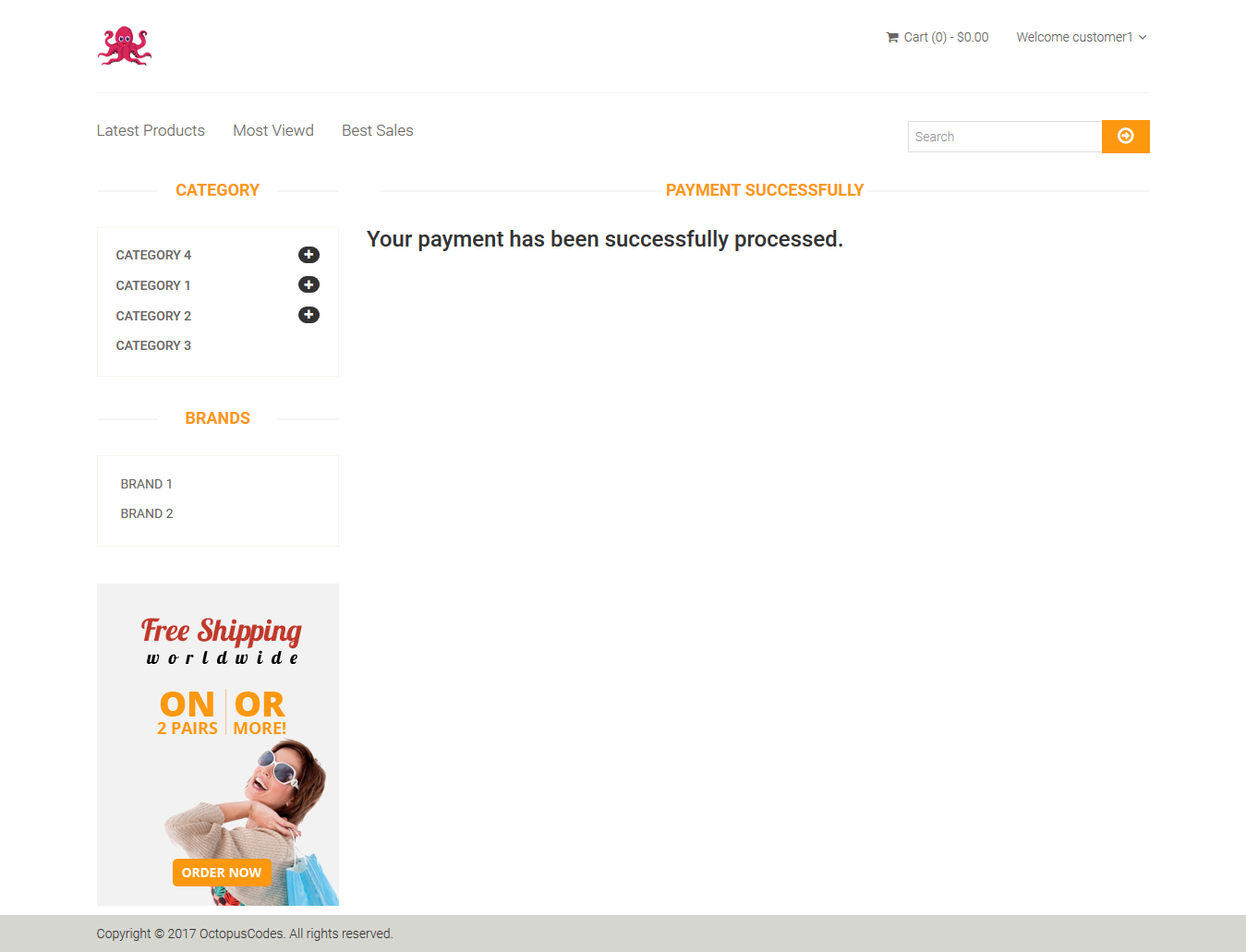 Angular 2 Shopping Cart Angular 2 And Codeigniter Rest Api By Octopuscodes